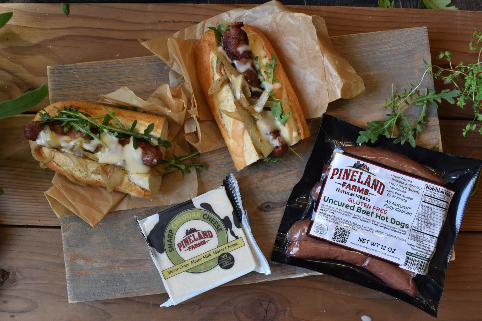 Pineland Farms Bacon Wrapped Hot Dogs with Beer Cheese Sauce - Pineland ...